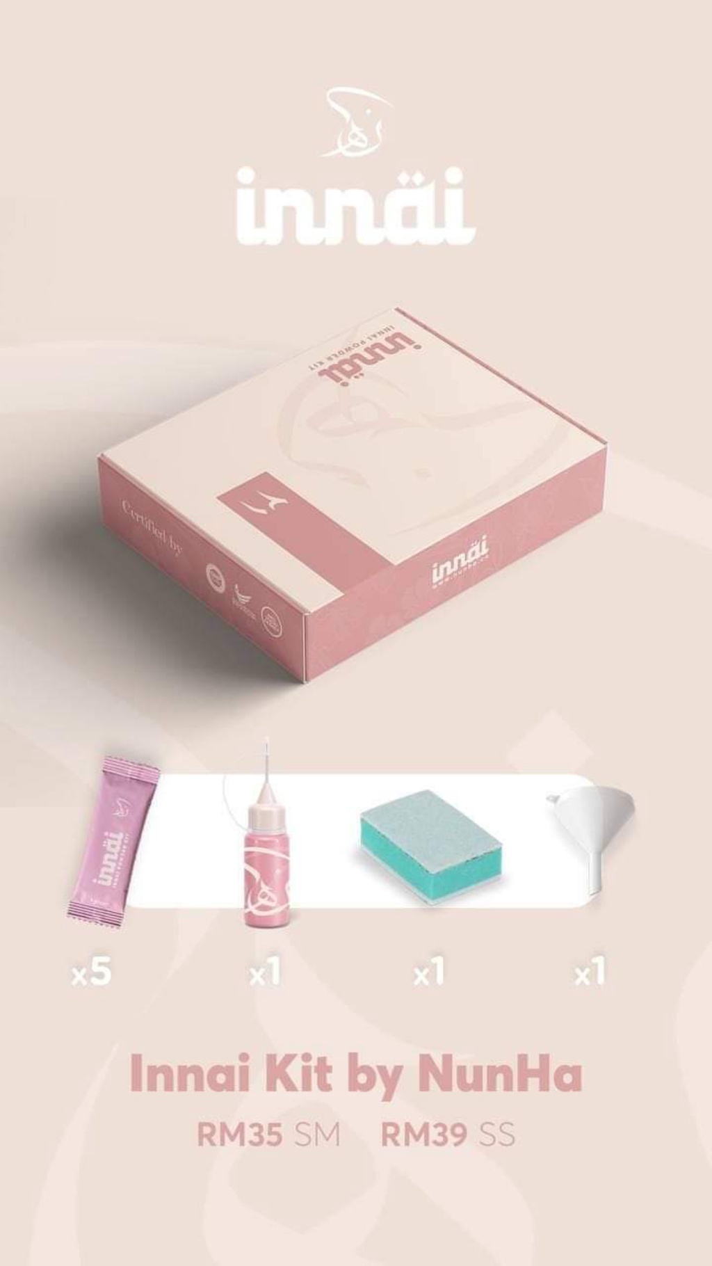 Innai Nunha Neelofa Henna Brown Merah Mahal Inai Lofa Kuku Halal Sah ...