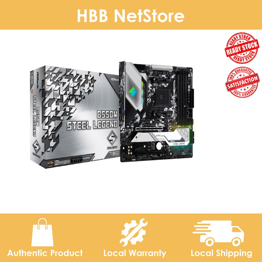 ASRock B550M Steel Legend AM4 mATX Motherboard | Shopee Malaysia