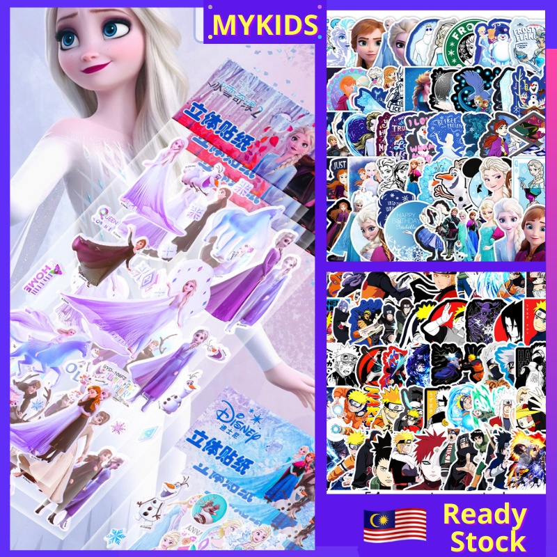 MYKIDS Frozen Sticker 3D Disney Sticker Elsa Anna 3D Sticker ...