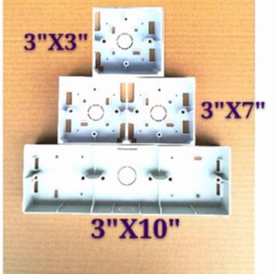 PVC Nut Box Surface Type Electrical Box Base 3x3 3x7 3x10 | Shopee Malaysia