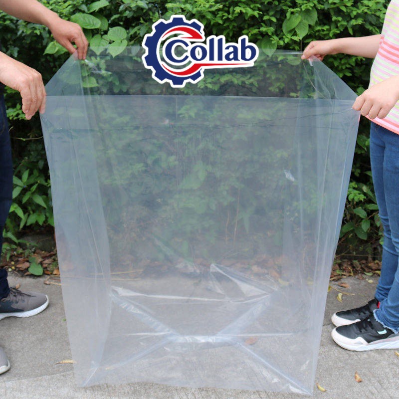 READY STOCK Collab plastic transparent PE square bottom waterproof ...