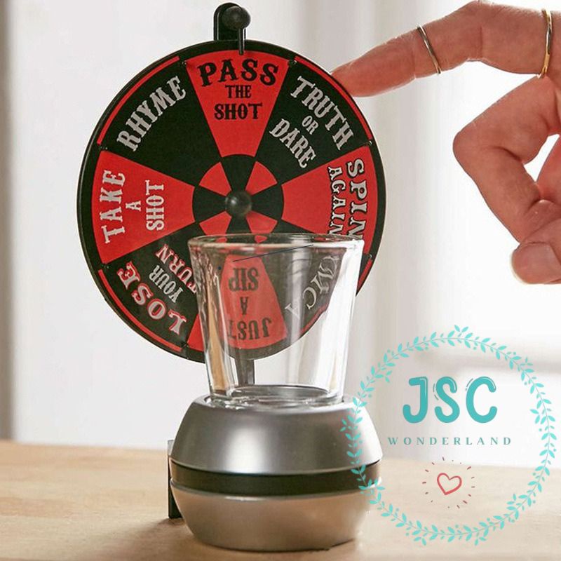 Wheel Of Shots Drinking Turntable Beer Glass Spin The Shot for Drinking ...