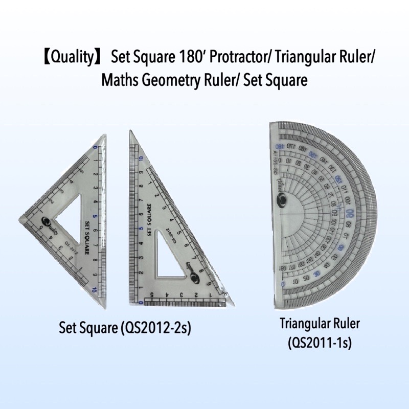 【CP】Quality Set Square 180’ Protractor/ Triangular Ruler/ Maths ...