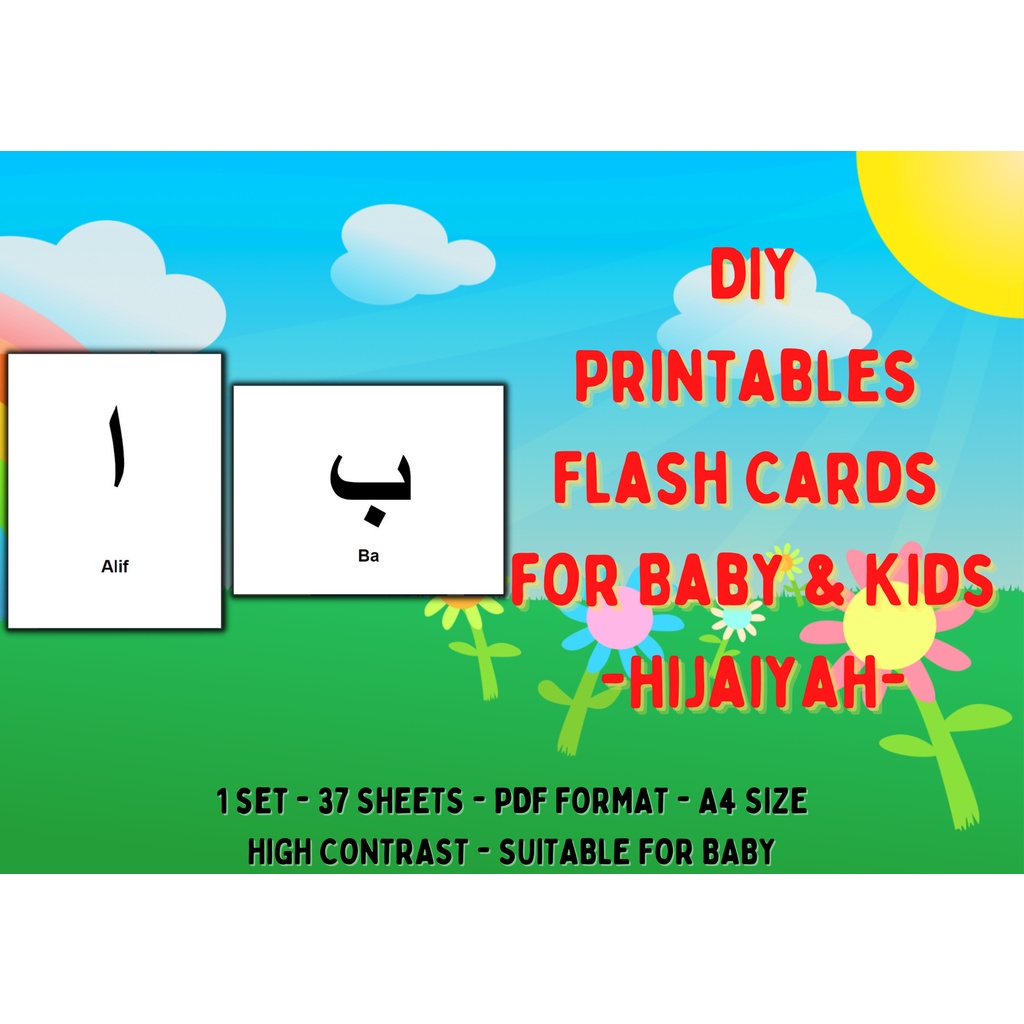 [SOFTCOPY ONLY] [HIJAIYAH] DIY PRINTABLES FLASH CARDS FOR BABY AND KIDS ...