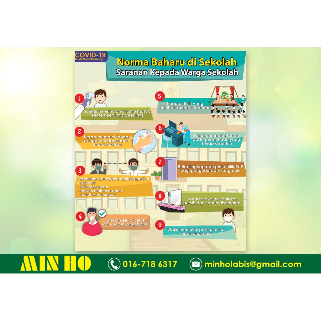 SOP Poster Norma Baharu Di Sekolah (Saranan Kepada Warga Sekolah ...