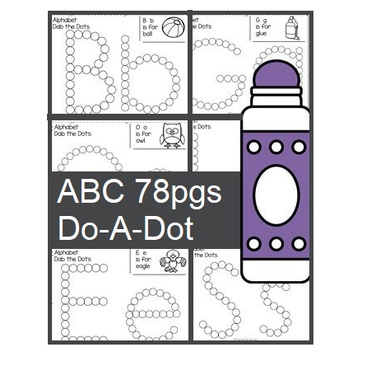 Do-A-Dot ABC Combo Do a Dot Activity worksheet for kids Preschool ABC ...