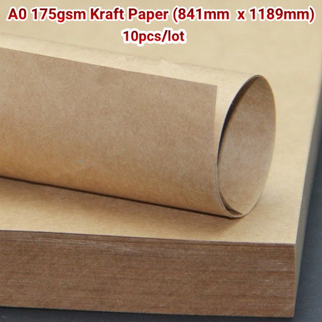 A0 Size Kraft Paper Kertas Pola Tebal 175gsm 140gsm (10pcs/lot ...
