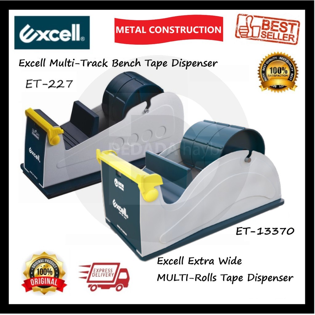 Excell Multi-Track Bench Tape Dispenser ET-227 / Extra Wide Multi-Rolls ...