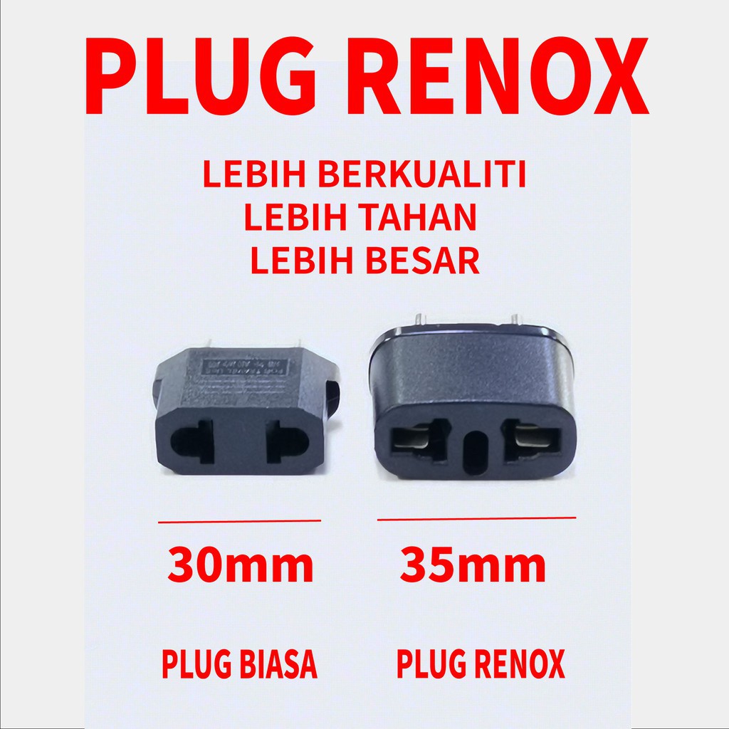 (PREMIUM) 2 Pin Plug - EU 2-pin Adaptor Malaysia Direct plug-in ...