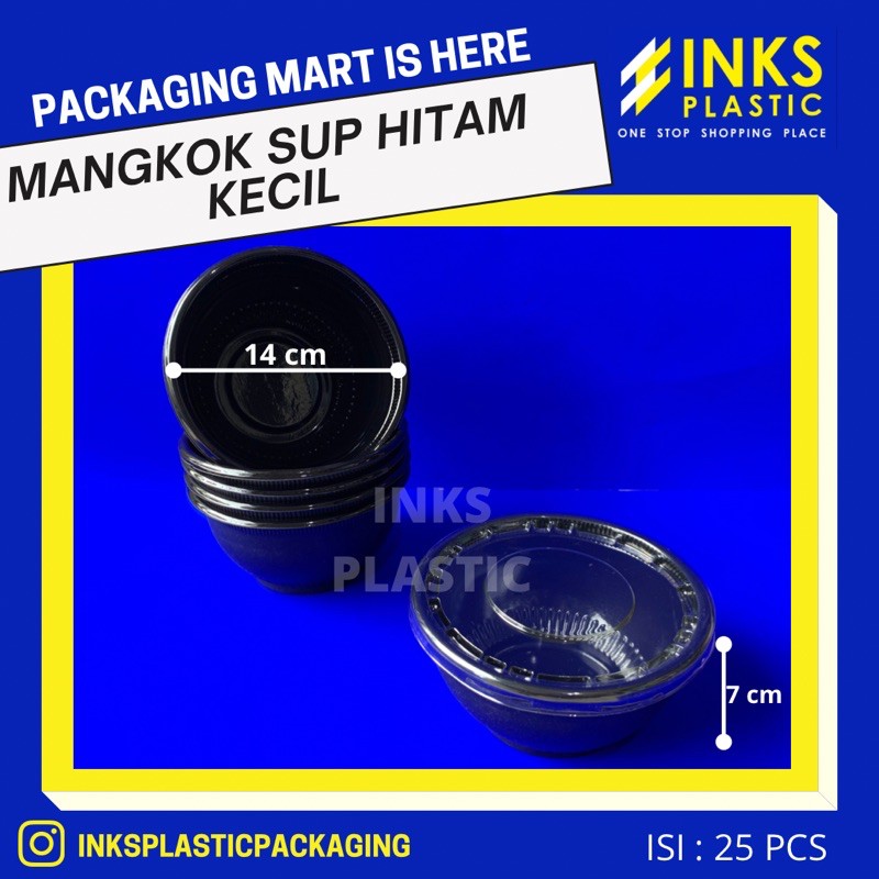 HITAM Small BLACK MIKA BOWL/SUP BOWL/RAMEN BOWL (25 PCS) | Shopee Malaysia