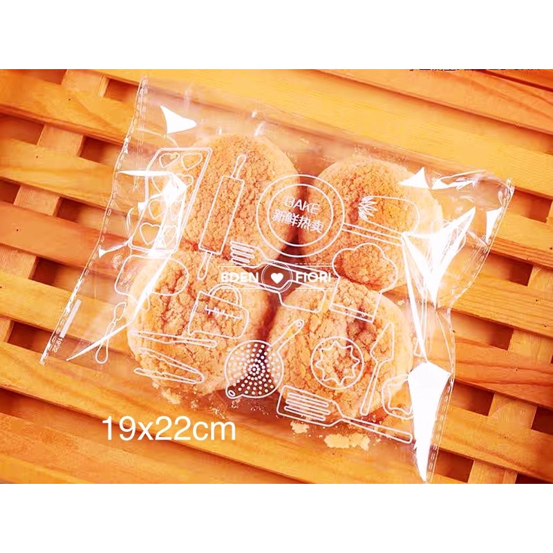 READY STOCK 100PCS BREAD TOAST BAG OPP SELF ADHESIVE BAKERY PLASTIC BAG ...