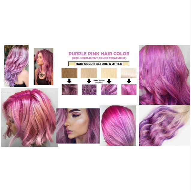 Purple Rose Hair Color (no mix with peroxide) | Shopee Malaysia