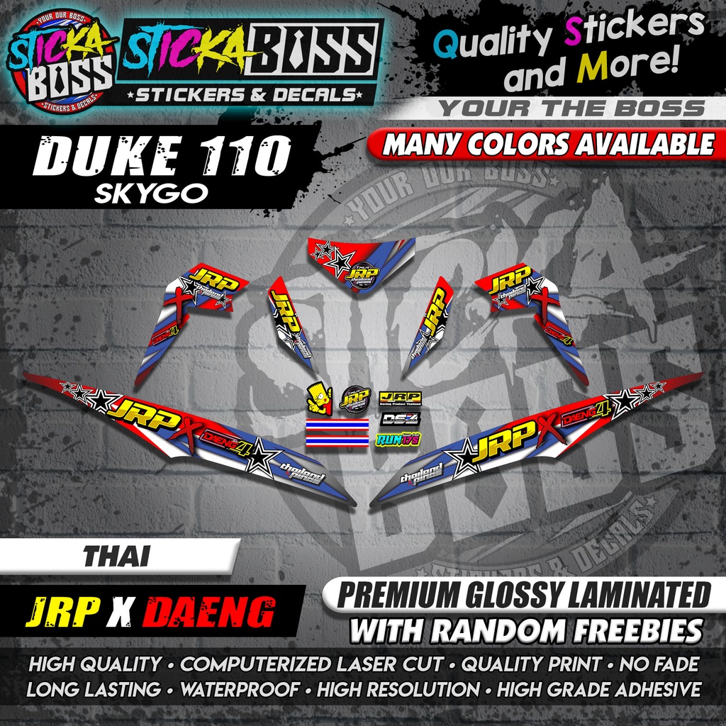 SKYGO DUKE 110 DECALS ( JRP x DAENG )【WITH FREEBIES】 | Shopee Malaysia