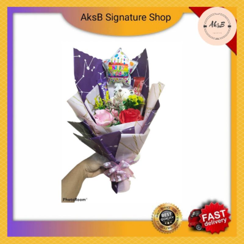 Coklat Bouquet Bajet birthday anniversary valentine graduation | Shopee ...