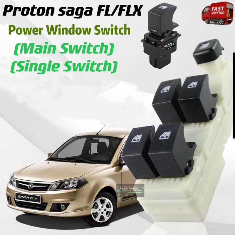 Proton Saga FLX OEM Driver Side Main / Single Power Window Switch ...