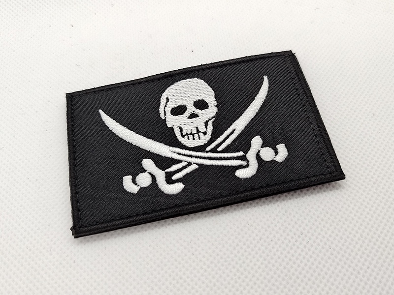 Embroidery Skull Patch Velcro Badge Clothing Accessories Beard God ...