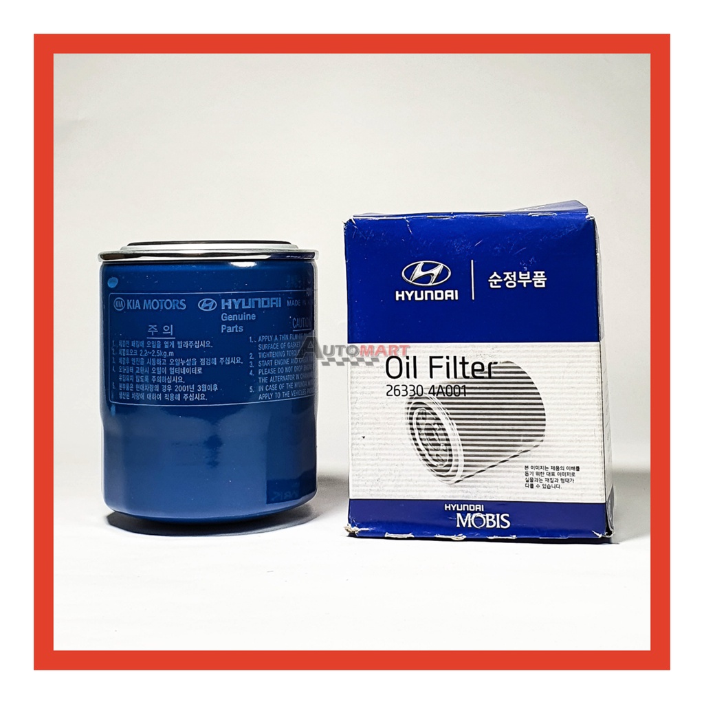 ORIGINAL HYUNDAI OIL FILTER 26330-4A001 STAREX INOKOM LORIMAS KIA ...