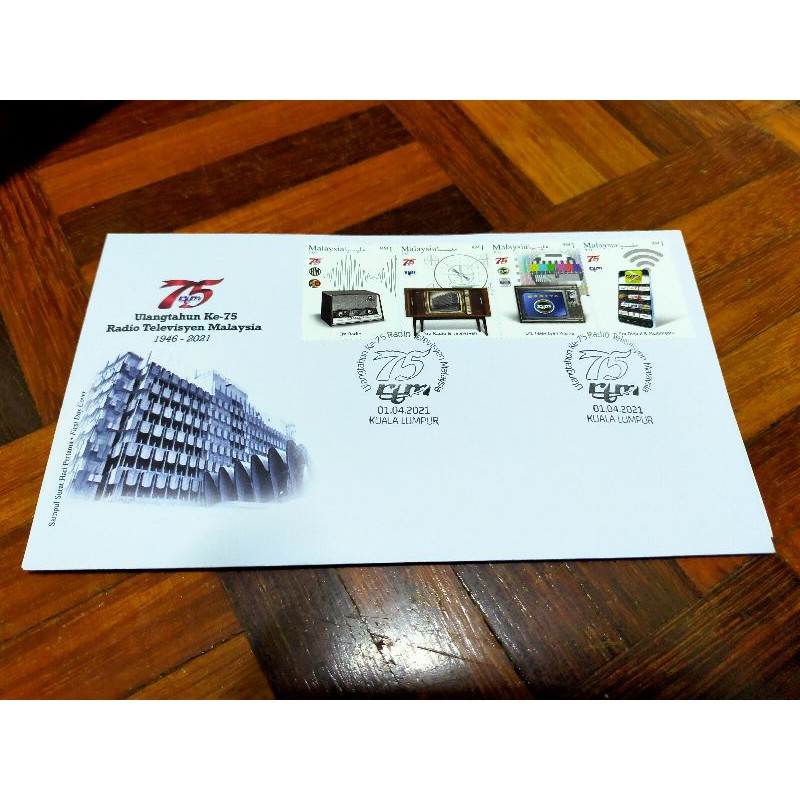Fdc The RTM 75th Anniversary First Day Cover with stamp 2021 malaysia ...