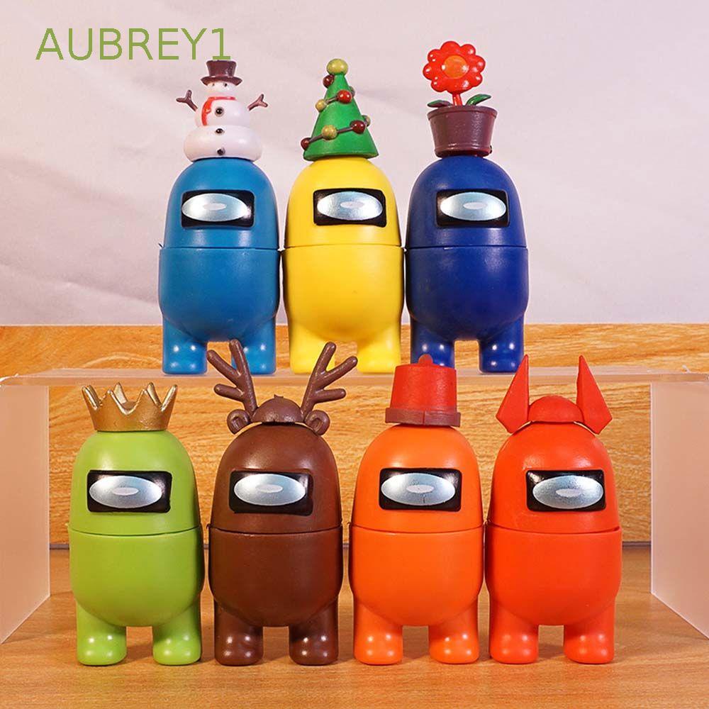 AUBREY1 Cartoon Action Figures PVC Model Toys Game Among Us Collection Model For Children ...