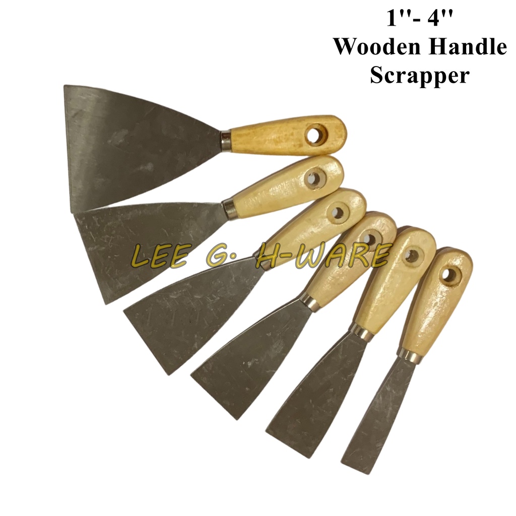 1''-4'' Wooden Handle Scraper I Scraper Besi I Pengikis Cat I Scrapper ...