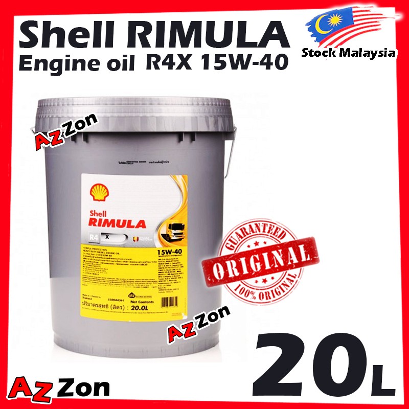 Shell RIMULA Heavy Duty Diesel Engine Oil R4X 15W-40 Shell Diesel ...