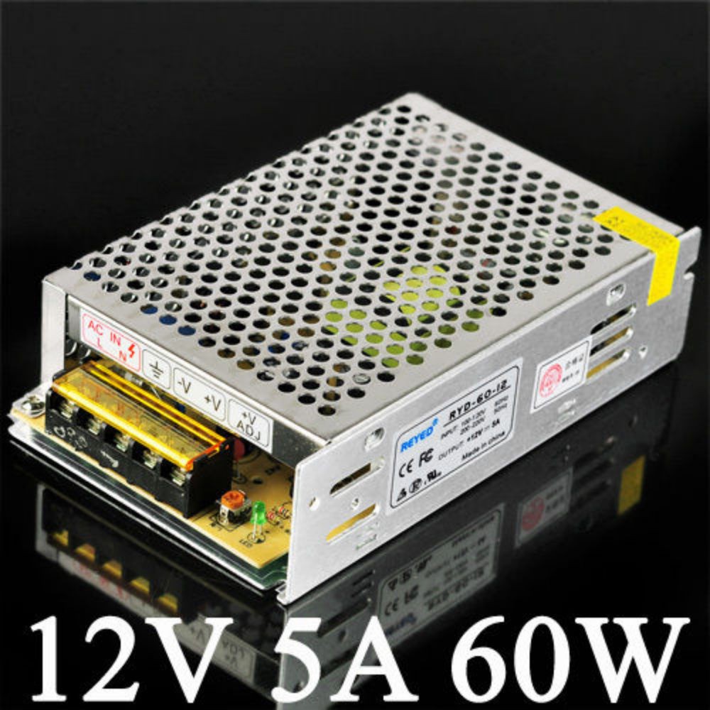 12V 5A LED Strip Power supply 60W led 12vdc Switching power supply, led ...