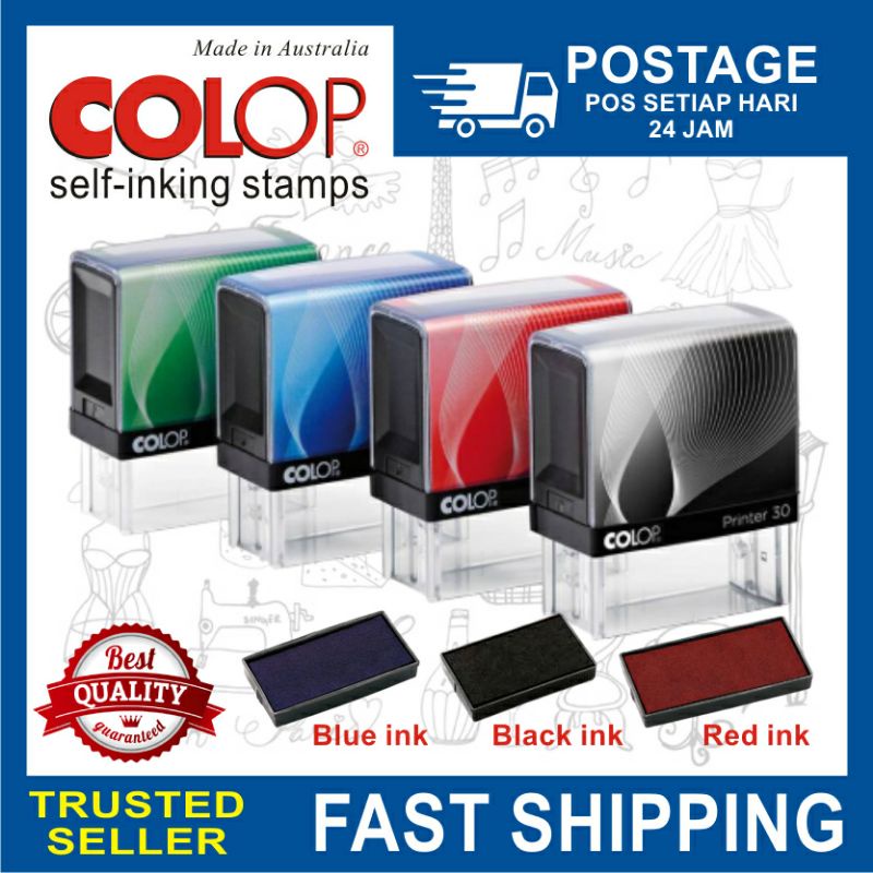 Rubber stamp / Cop getah jenama Colop Printer 30 (self ink ) original colop | Shopee Malaysia