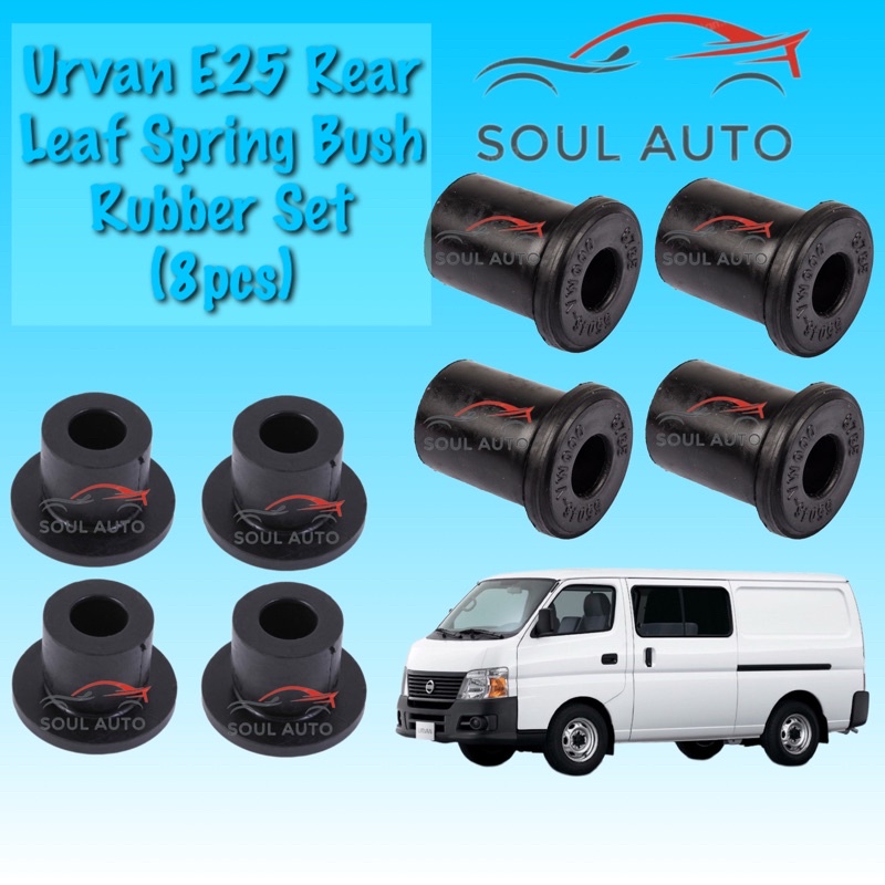 8pcs Nissan Urvan E25 Van Rear Leaf Spring Bush Rubber Set | Shopee ...