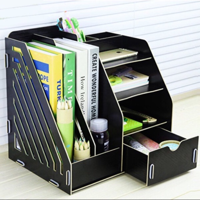 DIY Double Grid Office Table Organizer Document Rack | Shopee Malaysia