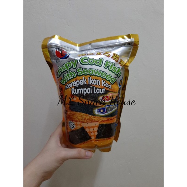 Kerepek Ikan Kod Rumpai Laut Crispy Cod Fish with Seaweed WHALE BRAND ...