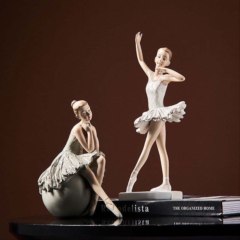 Dancing Girl Statues Living Room Table Centerpiece Figurines Display ...