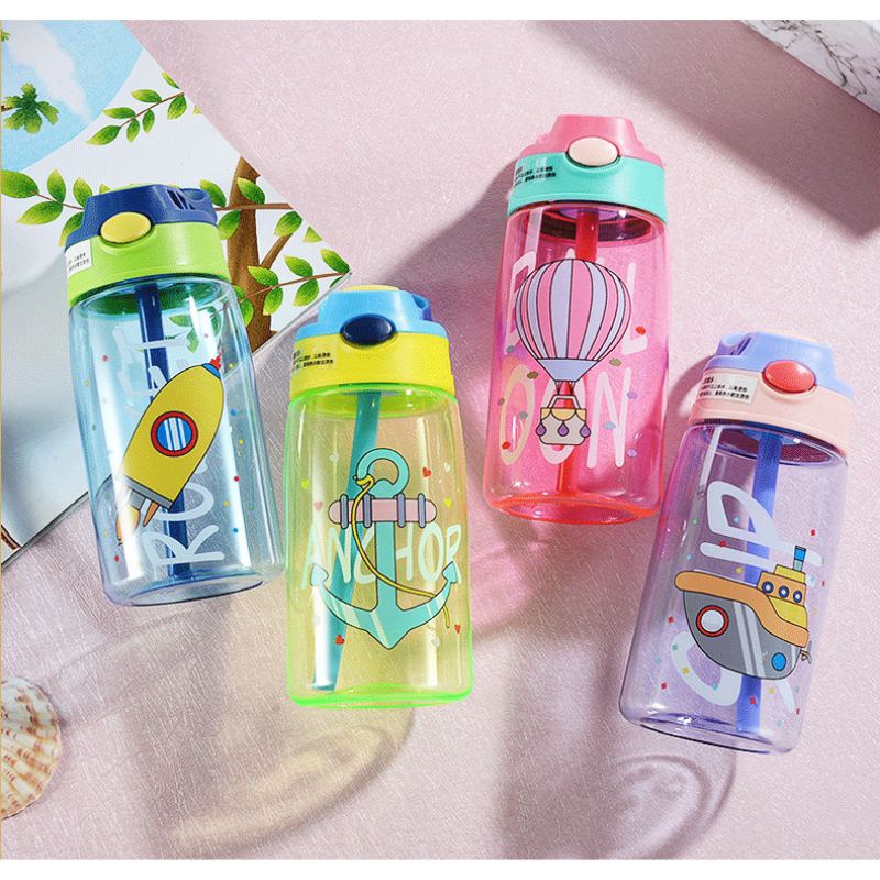 Kids Water Bottle BPA FREE Botol Air Straw Leakproof Botol Air Budak ...