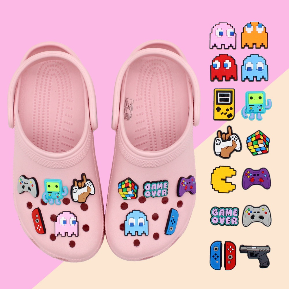 Jibbitz Crocs The New Cartoon Pac-Man Game Theme shoe charms pvc ...