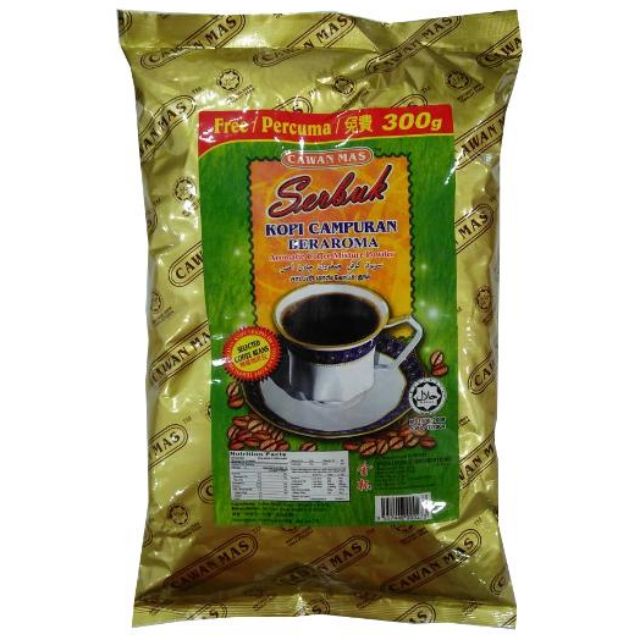Cawan Mas Muar Serbuk Kopi Campuran Beraroma 600gm (麻坡金杯咖啡粉） | Shopee ...