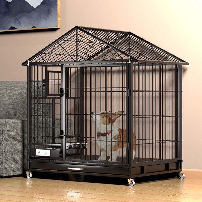 Dog cage small and medium dog Teddy indoor with toilet separation large ...