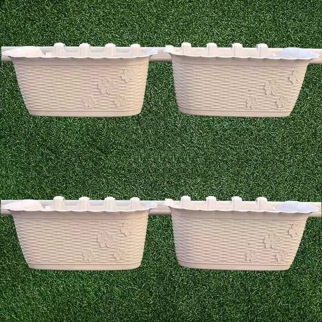 CHole Medium And Large White Vertical Hanging Pot Plant Box Planters ...