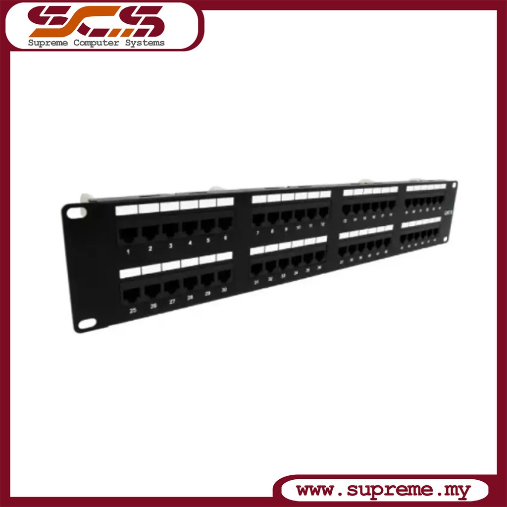 Rack Mount CAT 6 UTP Patch Panel 48-Ports | Shopee Malaysia