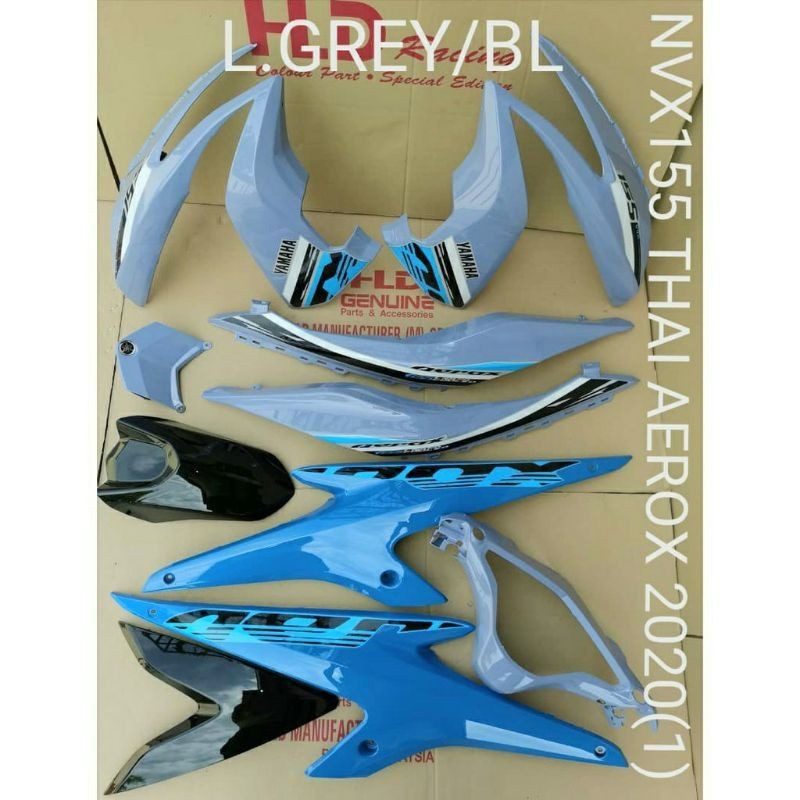 NVX/NVX155 Cover Set HLD Aerox155 Thai 2020 Sticker Tanam Blue/Matt ...