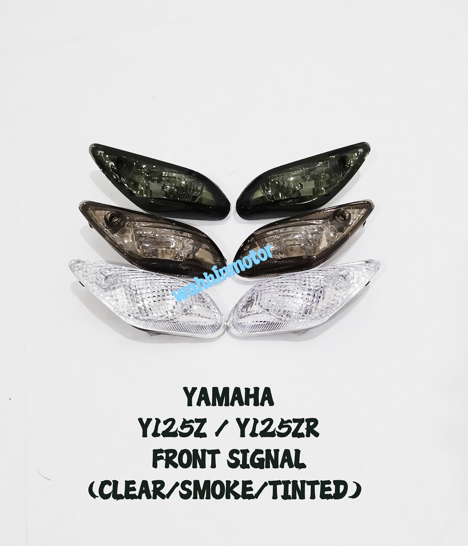 YAMAHA Y125Z Y125ZR Y125 FRONT SIGNAL WITH BASE TAPAK CLEAR SMOKE ...