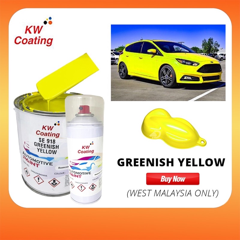 KW 2k Paint Se918 Greenish Yellow Kereta Se918 Greenish Yellow Cat ...
