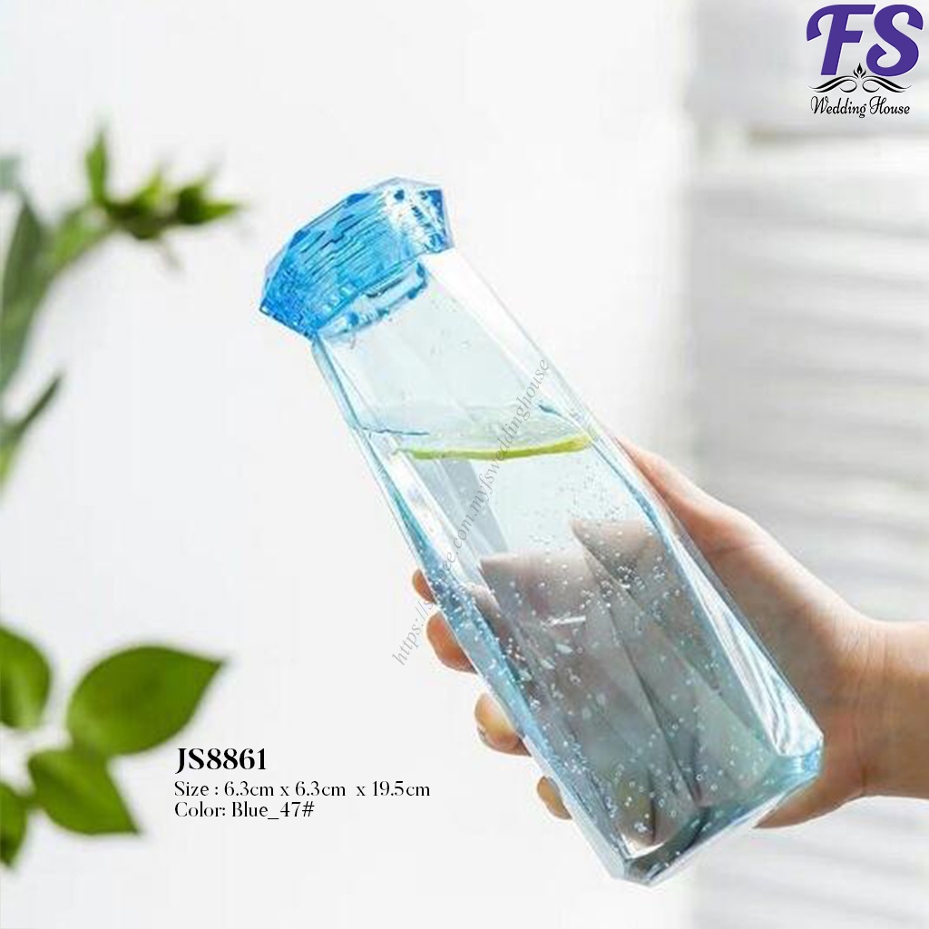 Doorgift Glass Bottle/Doorgift Botol Air/Diamond Glass Bottle/Colourful ...