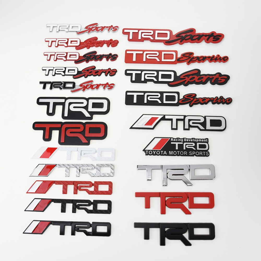 3D Car Sticker Metal Front & Rear Sign TRD SPORTS Logo Emblem Decal ...