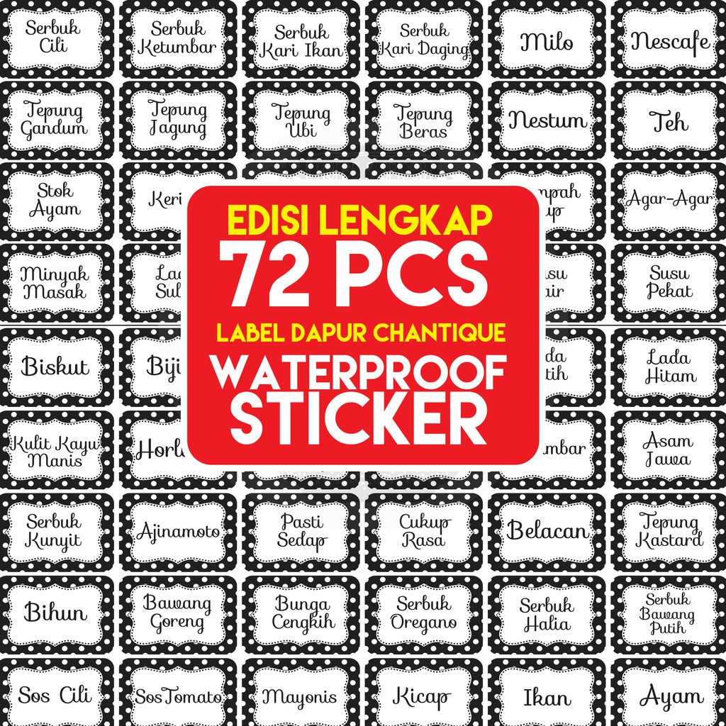 Sticker Dapur Murah HOT 🔥🔥🔥🔥🔥🔥🔥 002 | Shopee Malaysia