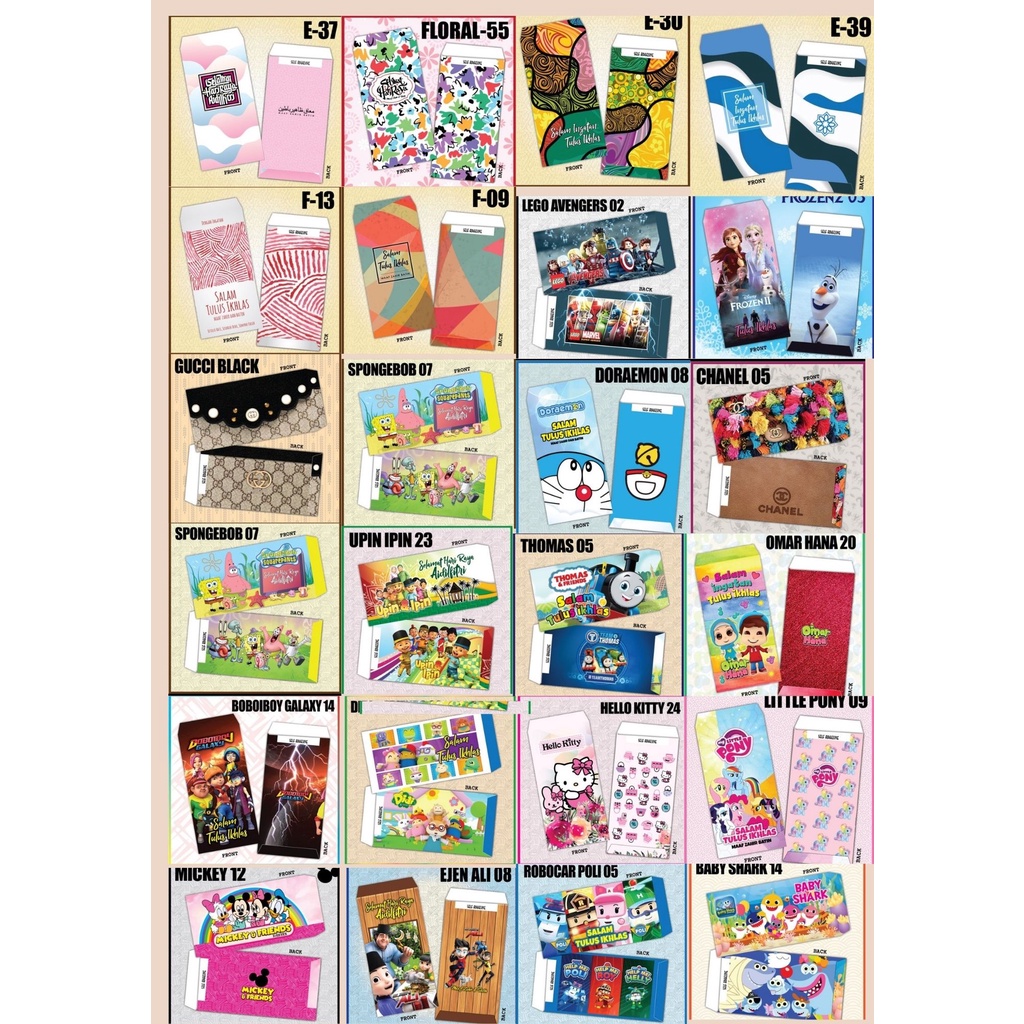 10 pcs Sampul Duit Raya Angpao Design Cute Cartoon Design | Shopee Malaysia