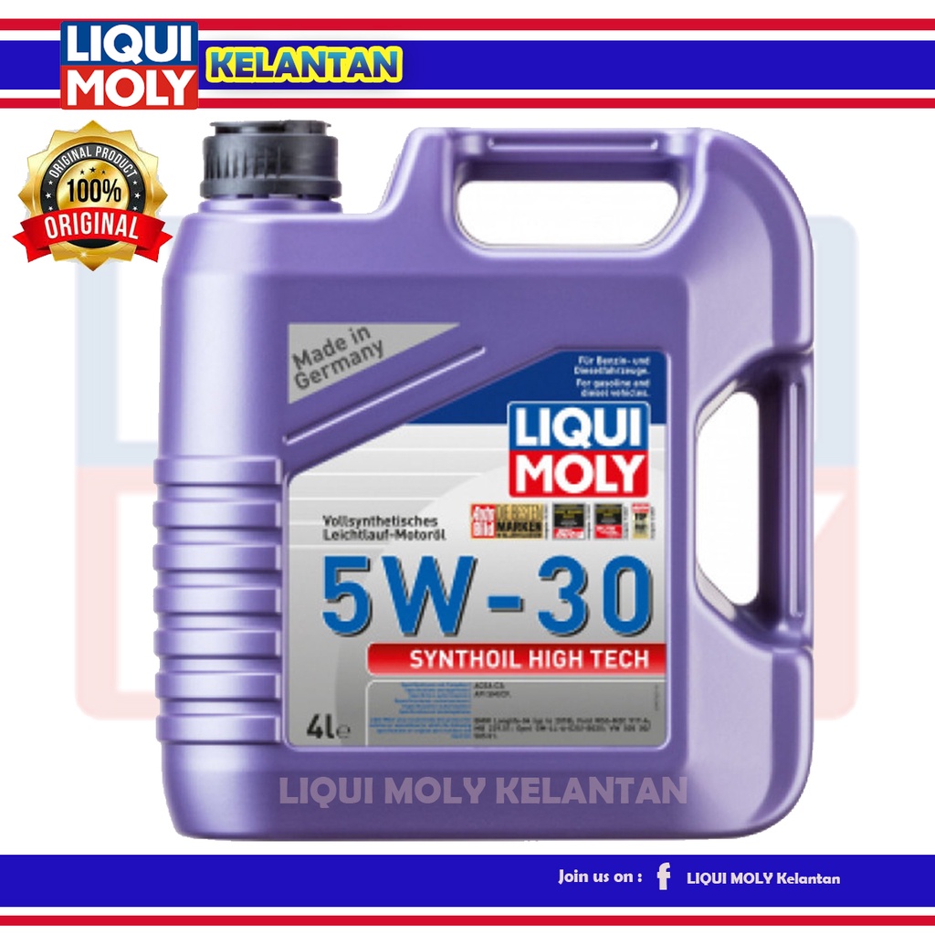 LIQUI MOLY SYNTHOIL HIGH TECH 5W30 ENGINE OIL - 4L | Shopee Malaysia