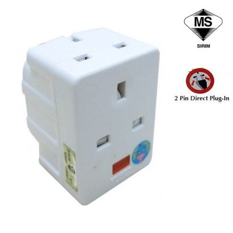 🎉READY STOCK🎉3 Way Adaptor 13 Amp Power Socket Plug Three Way Adaptor ...