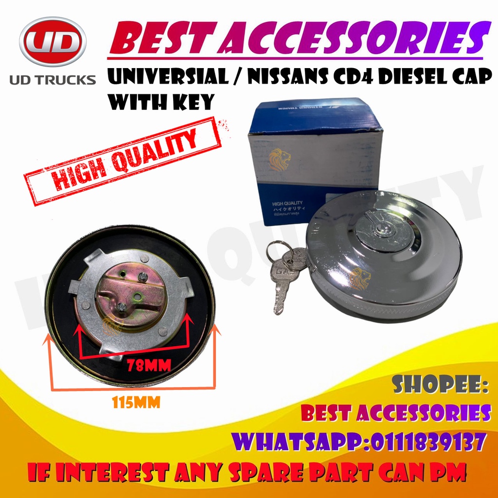 UNIVERSIAL / NISSAN CD4 DIESEL CAP WITH KEY HIGH QUALITY | Shopee Malaysia