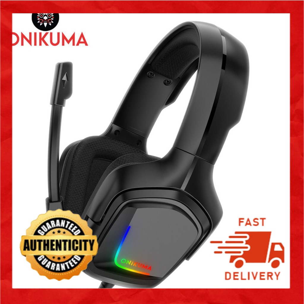 ONIKUMA K20 RGB Professional Gaming Headset Noise-Cancellation ...