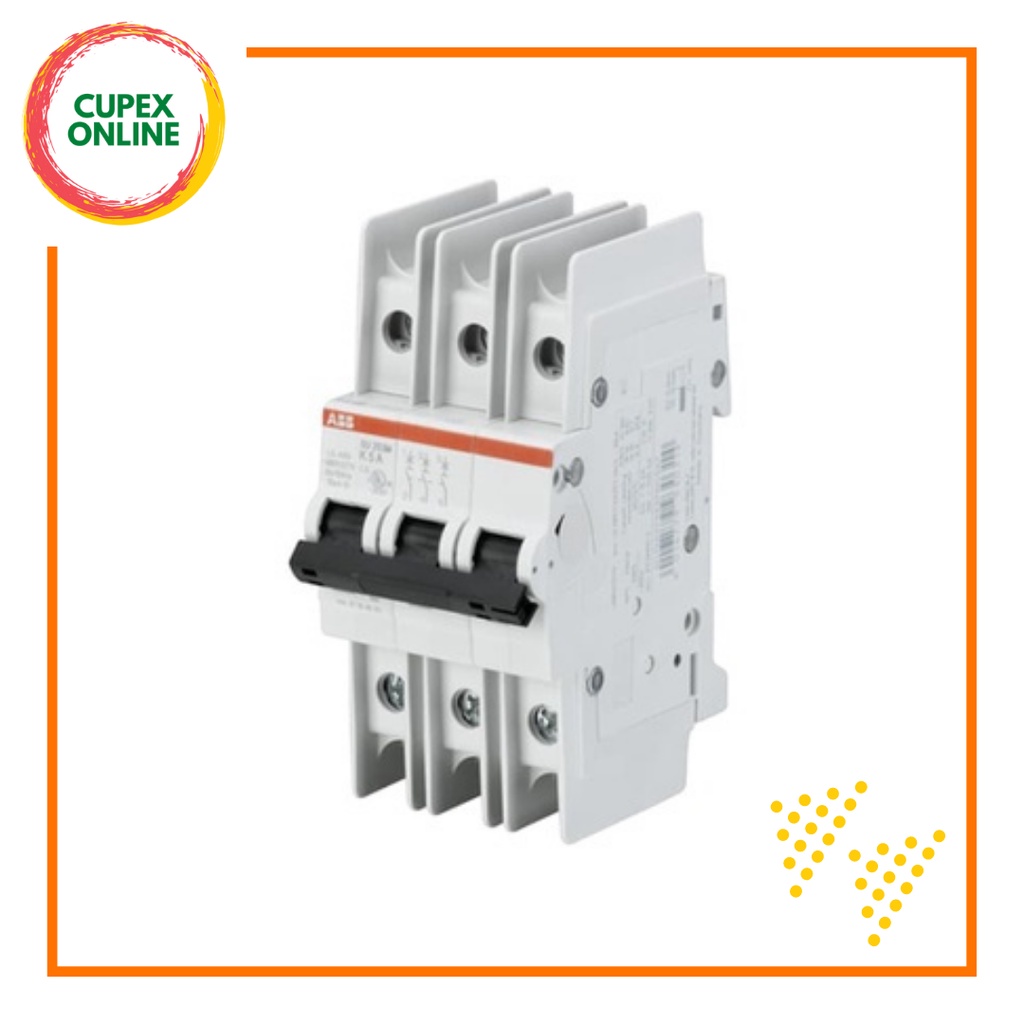 ABB SU203M-K13 MCB 13A 3P 10KA K Curve (cupex) | Shopee Malaysia