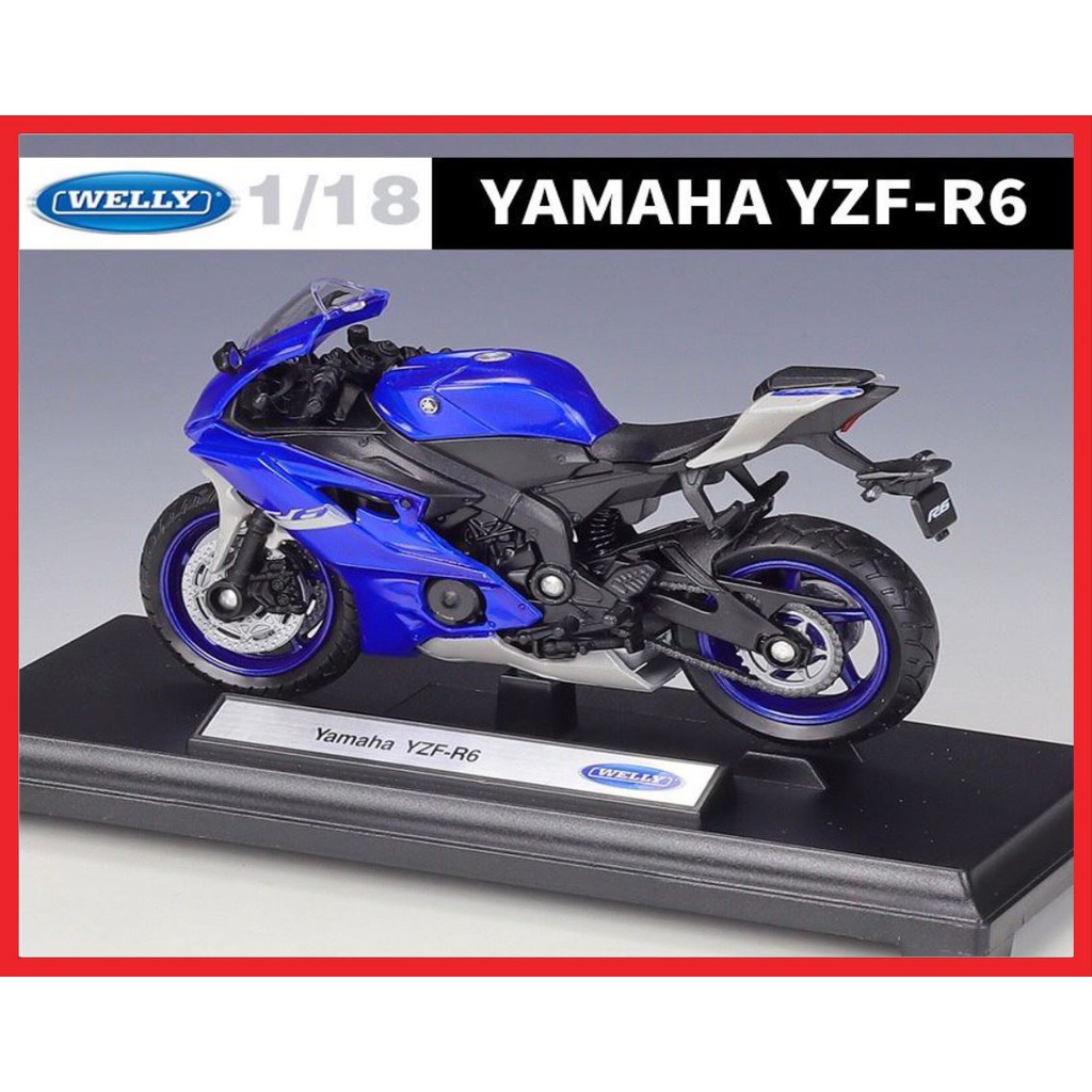 [READY STOCK] MGT Welly 1:18 Yamaha 2020 Yamaha yzf-r6 supersport ...
